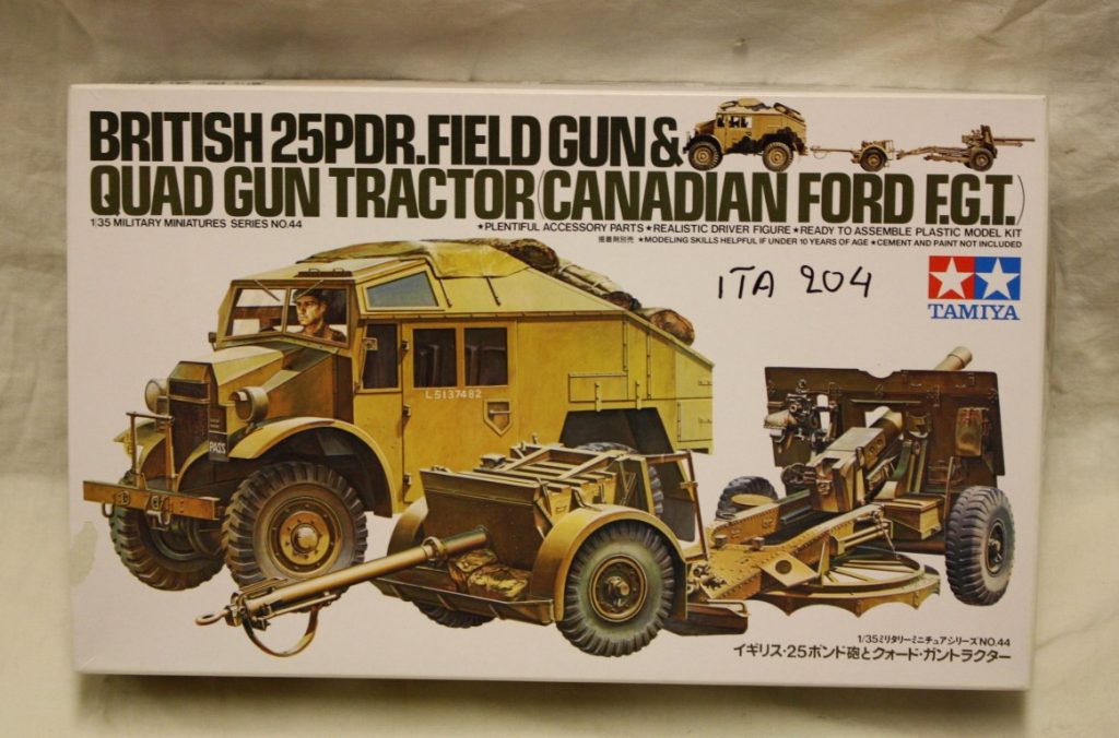 British 25pdr. Field gun & Quad gun tractor – WW2 Militaria, Scale ...
